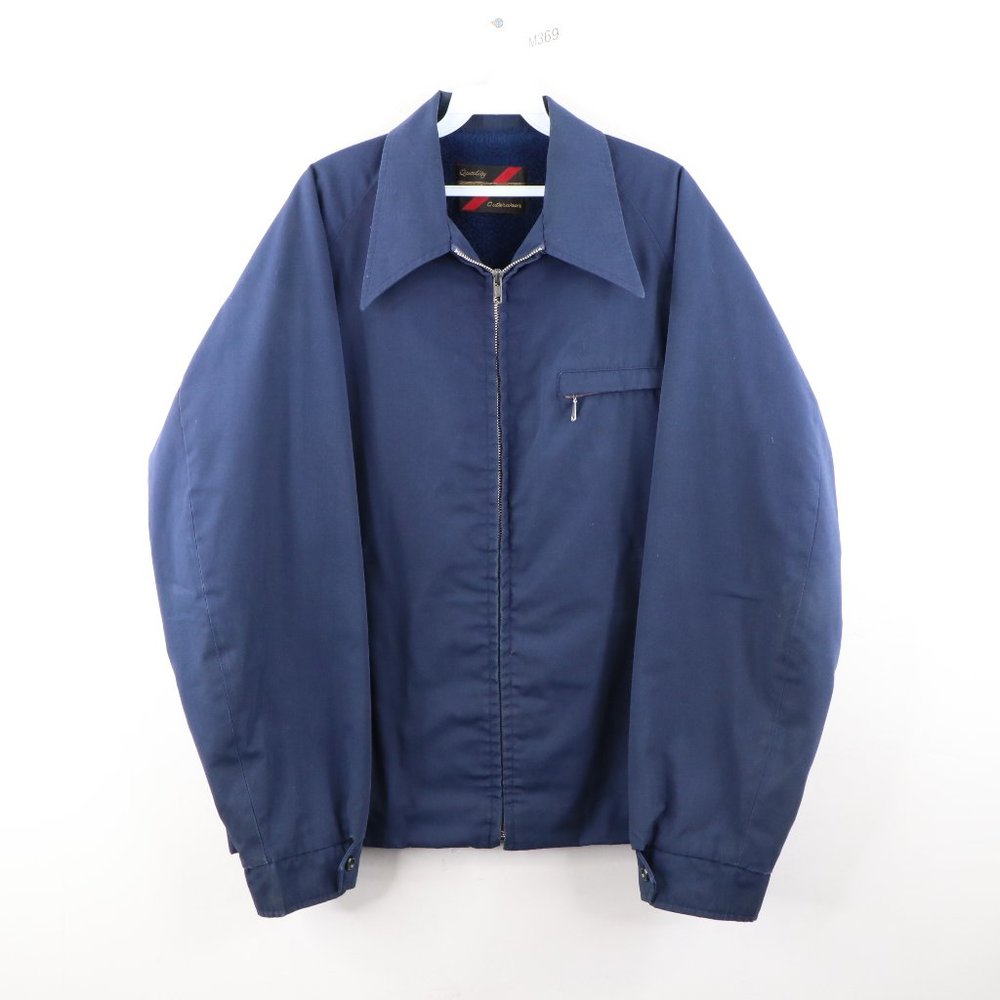 Vintage Rockabilly Faded Mechanic Work Jacket Blue - Gem